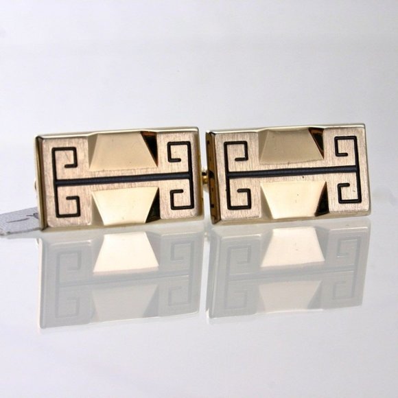 Accessories | Vintage Retro Greek Key Midas Cuff Links | Poshmark